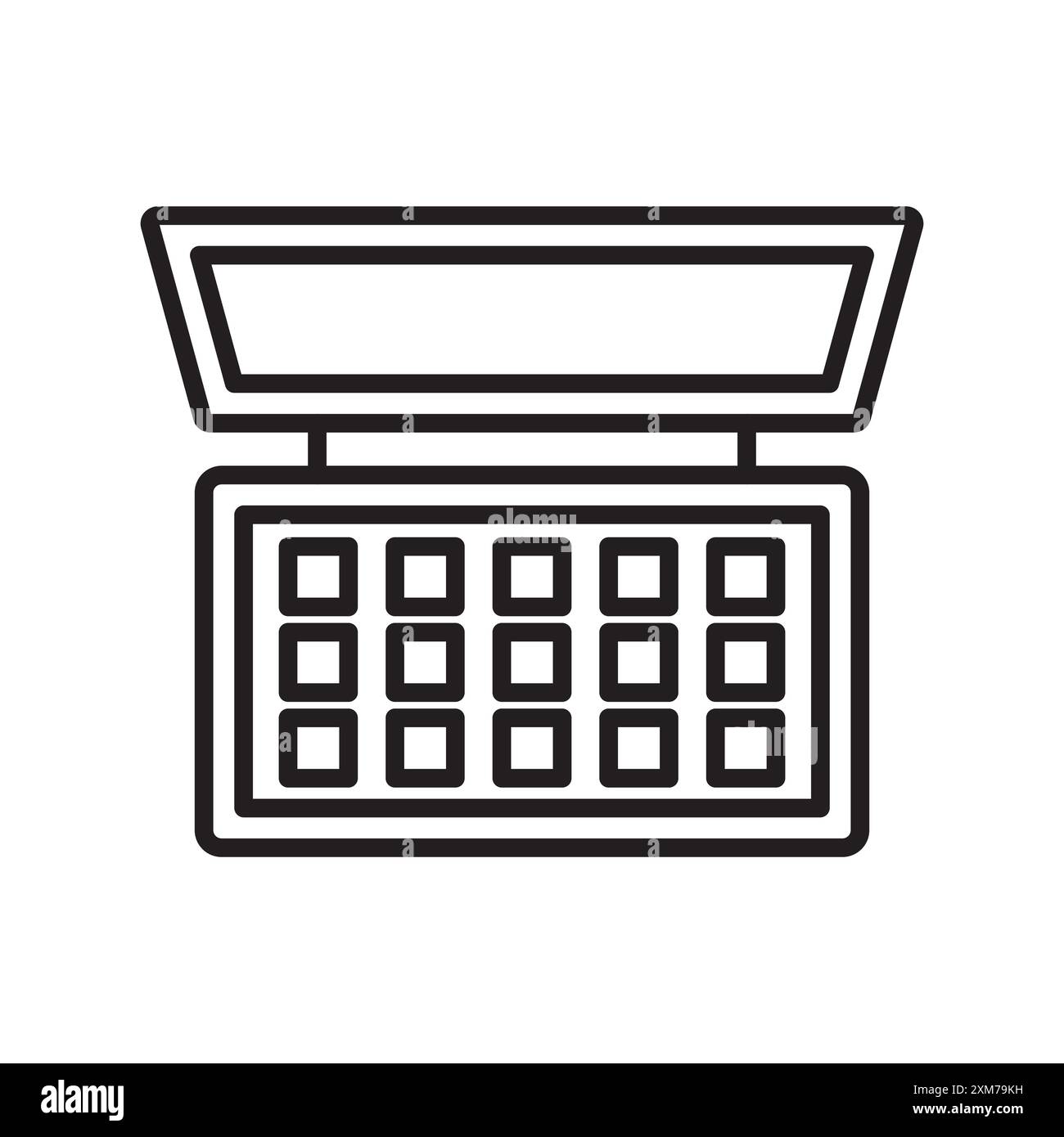 makeup icon Black line art vector in black and white outline set collection sign Stock Vector ...