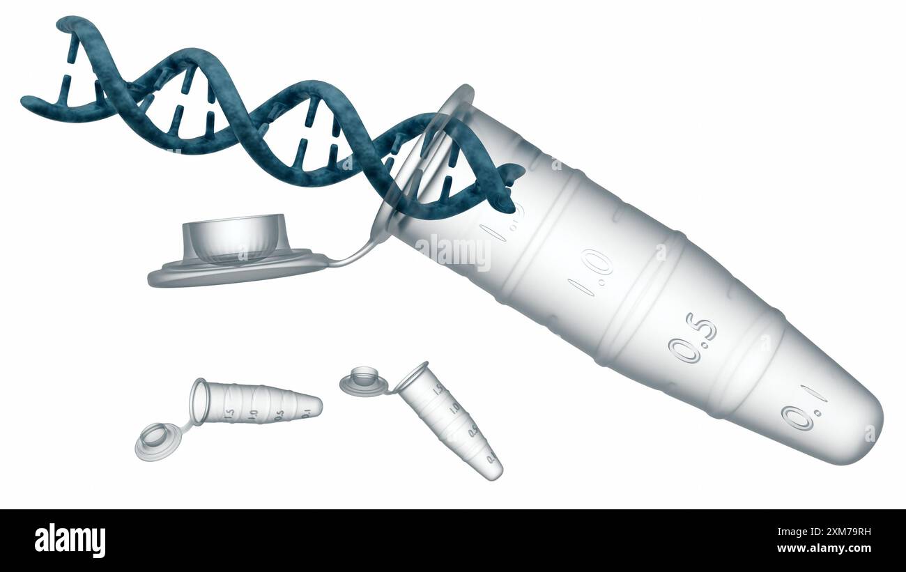 3d rendering of Eppendorf tubes are often used in research to store and ...