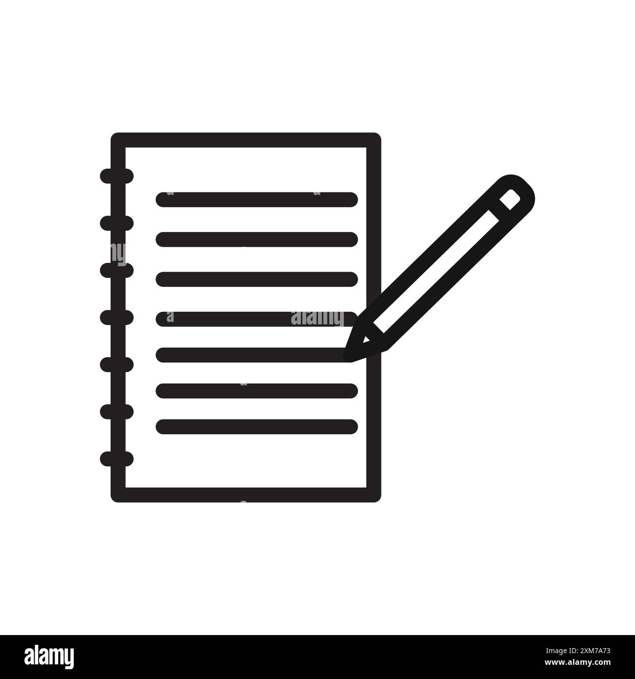 Note icon Black line art vector in black and white outline set ...