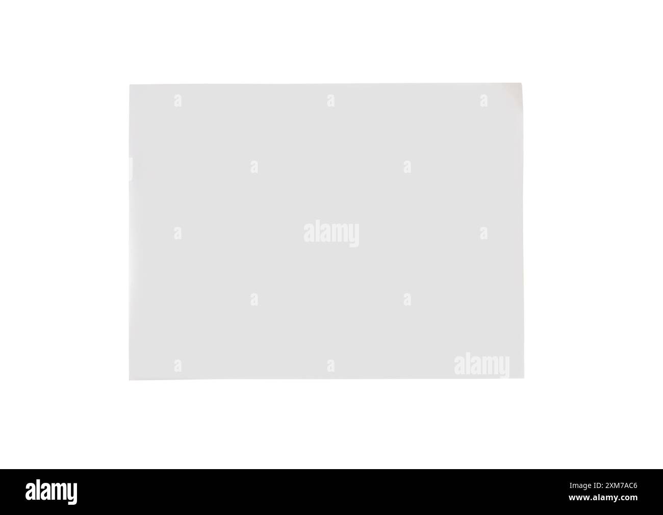 Blank white paper sticker label isolated on white background with ...
