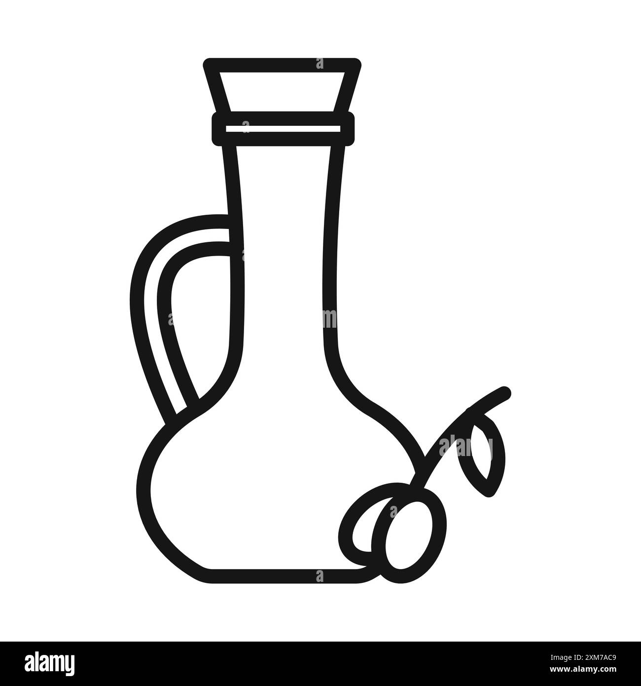 Olive oil icon Black line art vector in black and white outline set ...