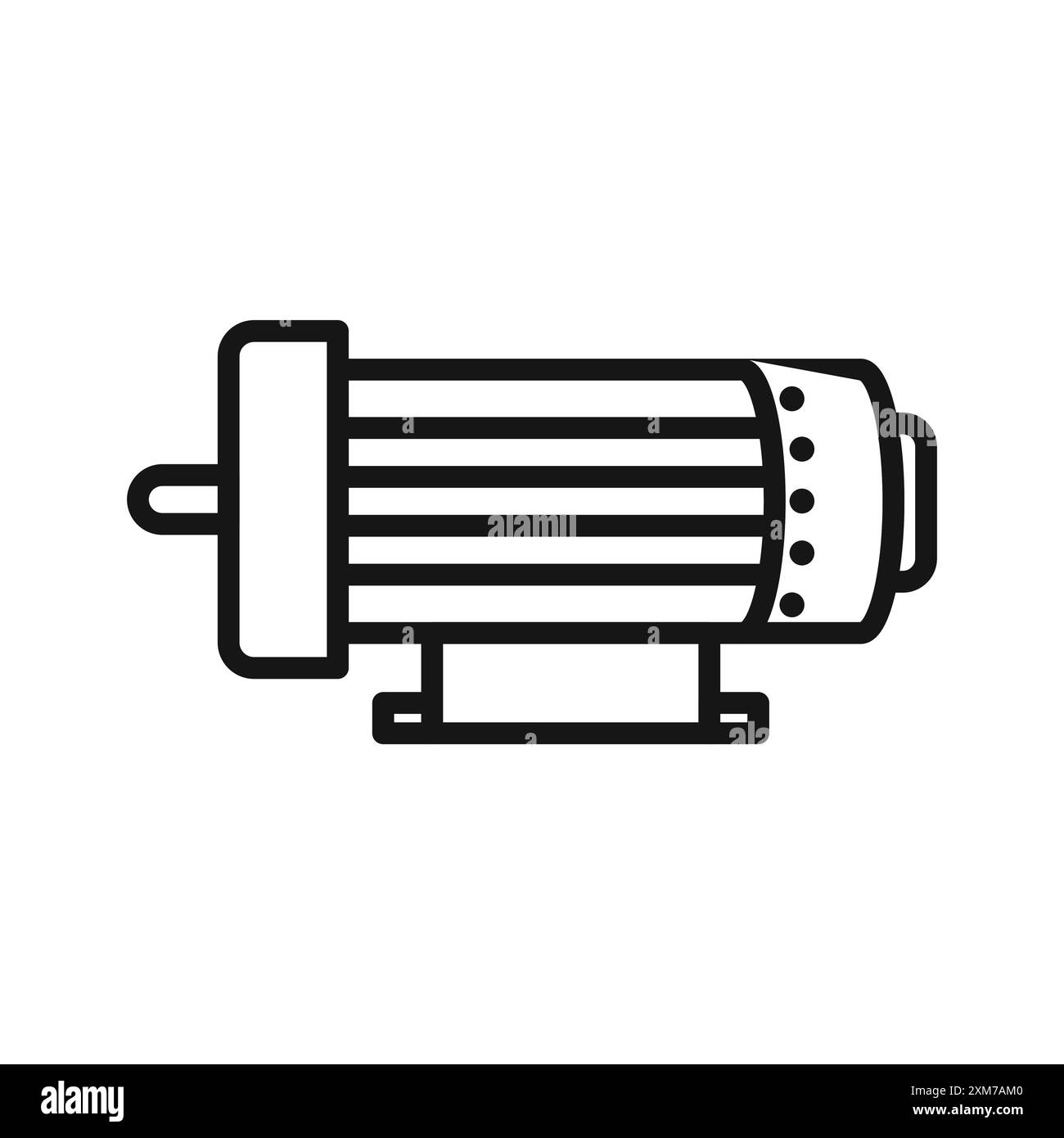 Motor icon Black line art vector in black and white outline set ...