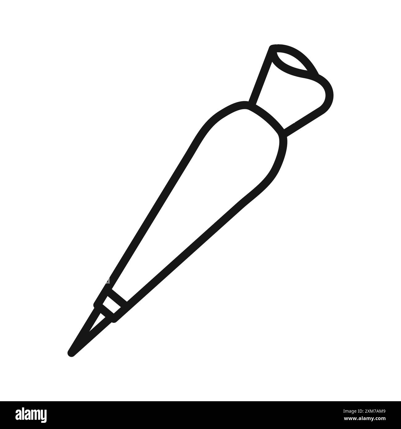 Pastry bag icon Black line art vector in black and white outline set collection sign Stock ...