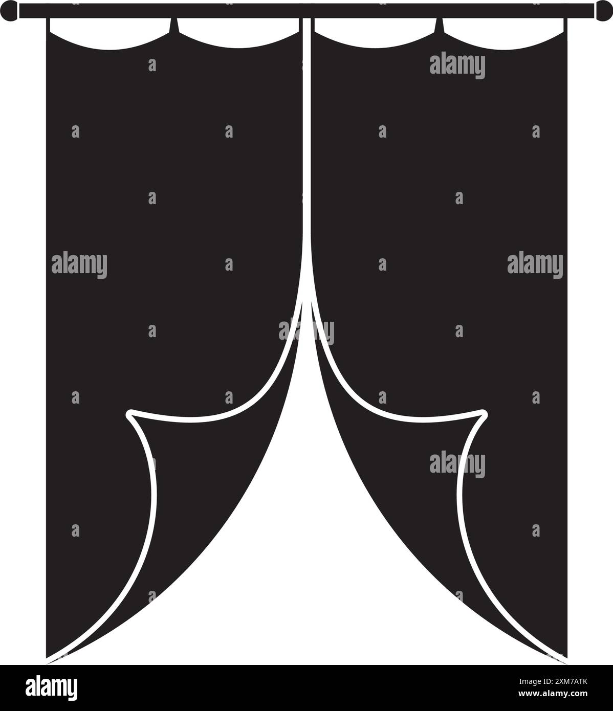 Velvet curtain stage Black and White Stock Photos & Images - Alamy