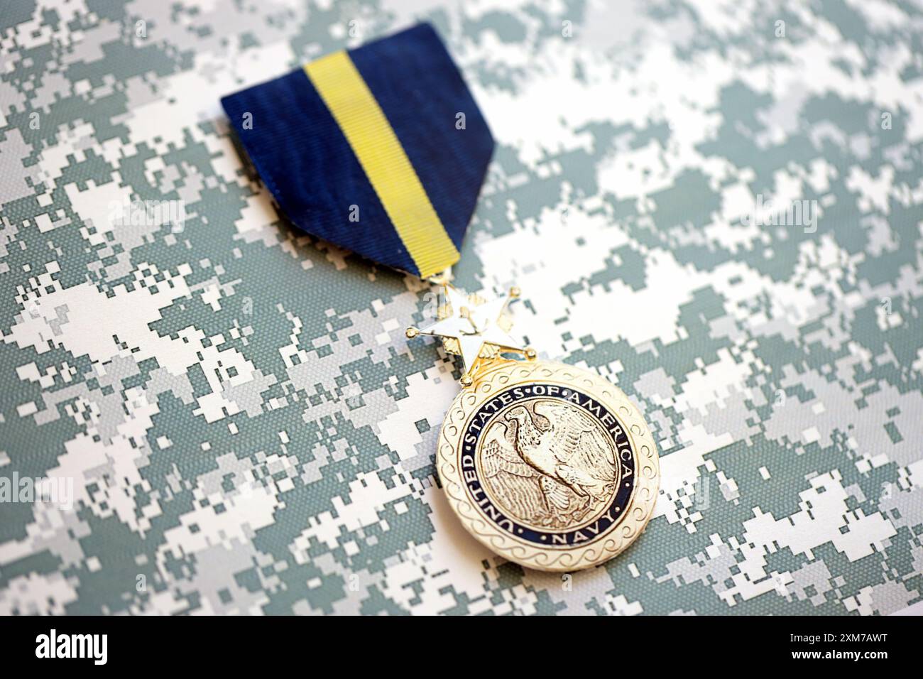 KYIV, UKRAINE - JULY 10, 2024 US Navy Distinguished Service medal ...