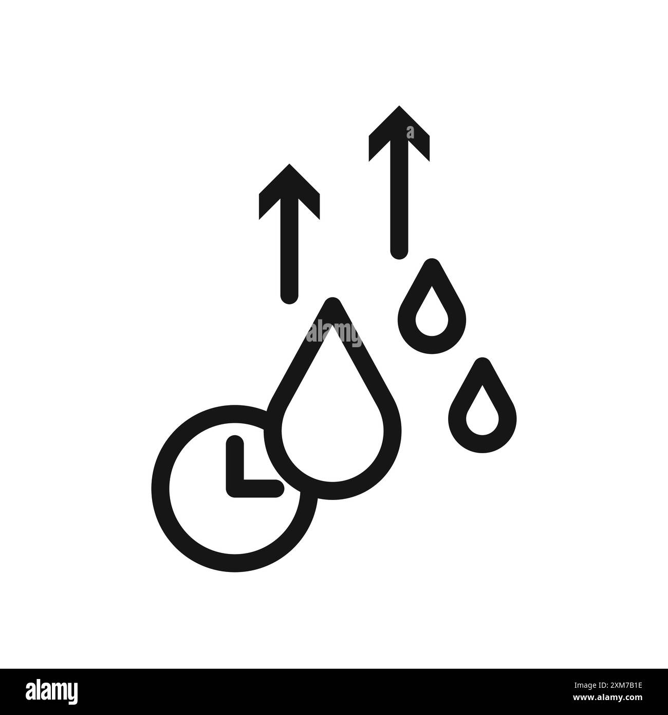 quick dry icon Black line art vector in black and white outline set ...