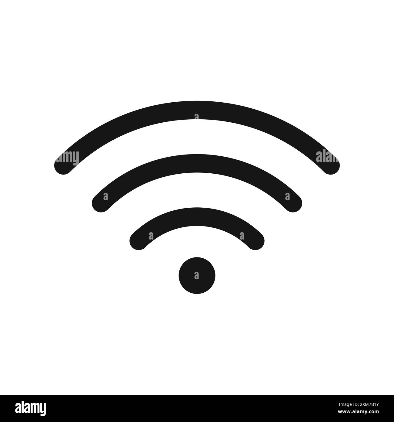 Wifi icon (2) Black line art vector in black and white outline set ...