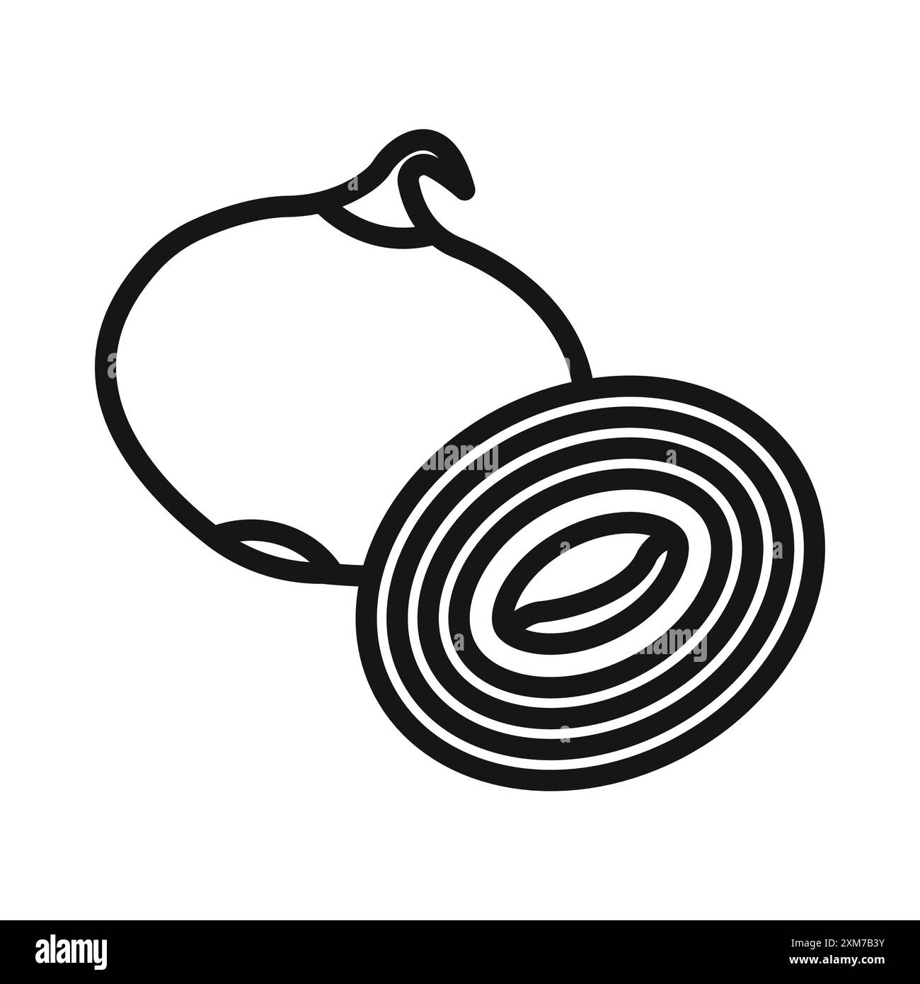 shallots icon Black line art vector in black and white outline set ...