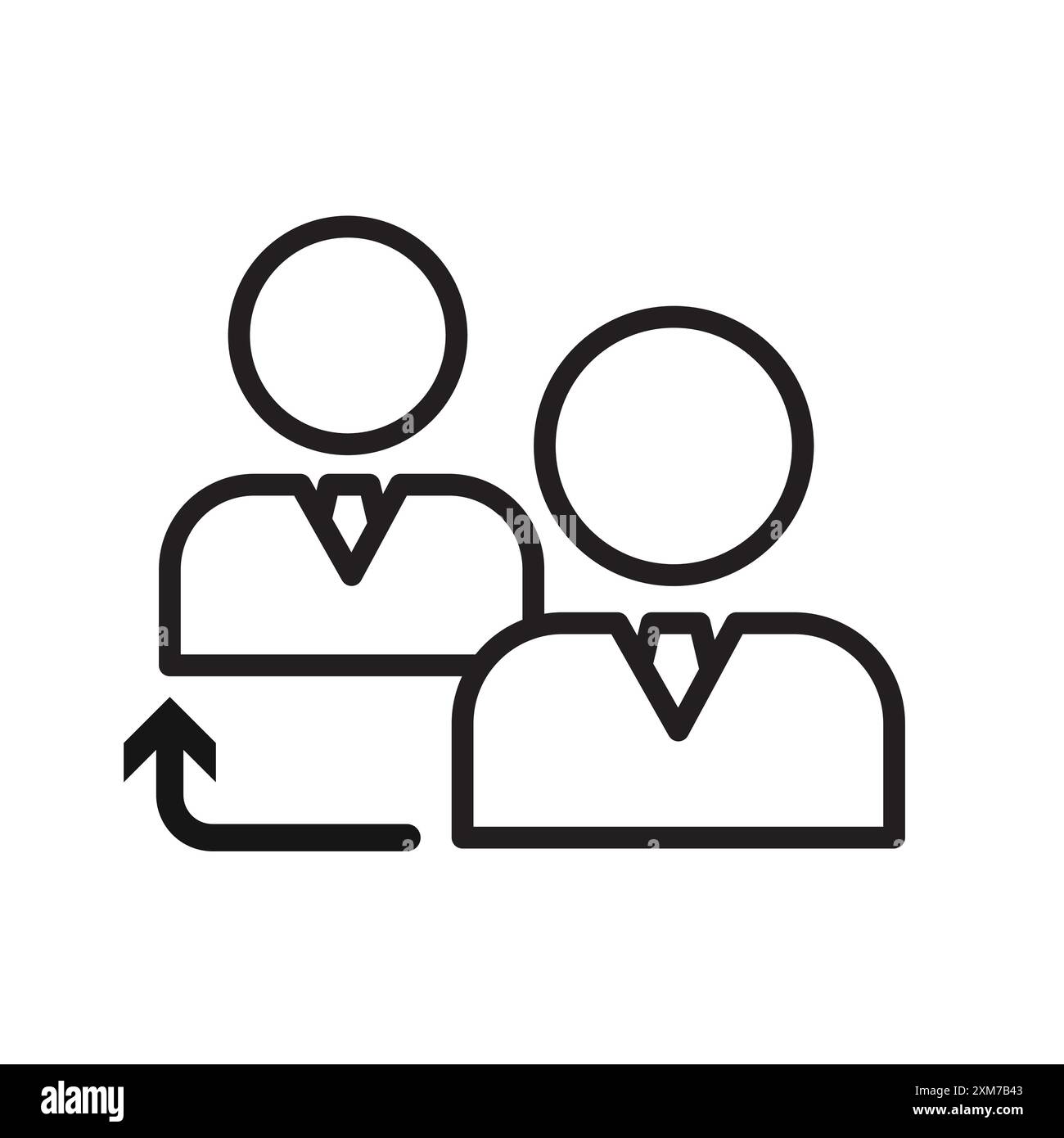 Referrals icon Black line art vector in black and white outline set ...