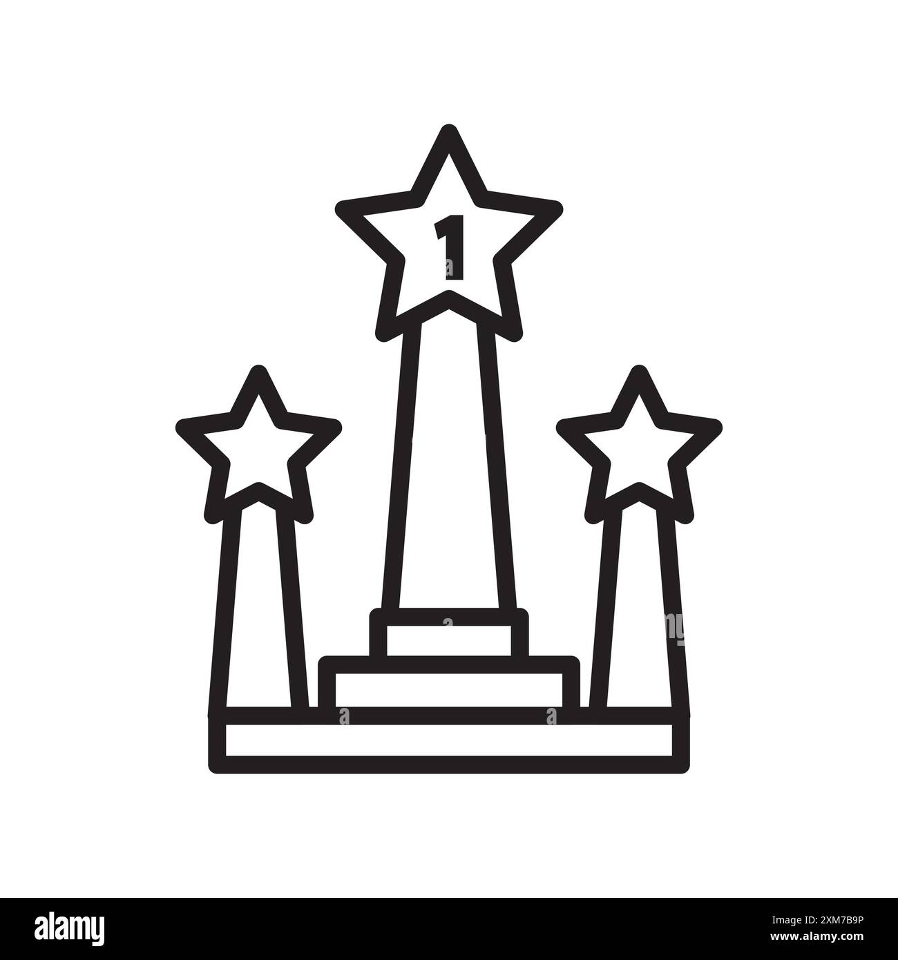 winner podium icon Black line art vector in black and white outline set ...