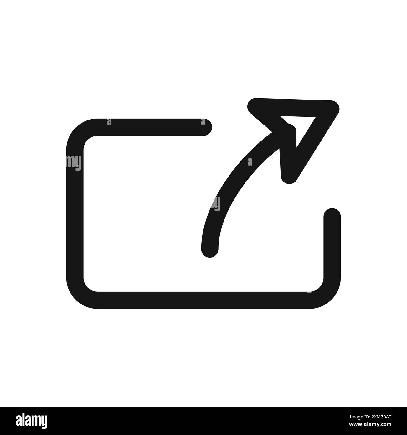Black line share file icon hi-res stock photography and images - Alamy