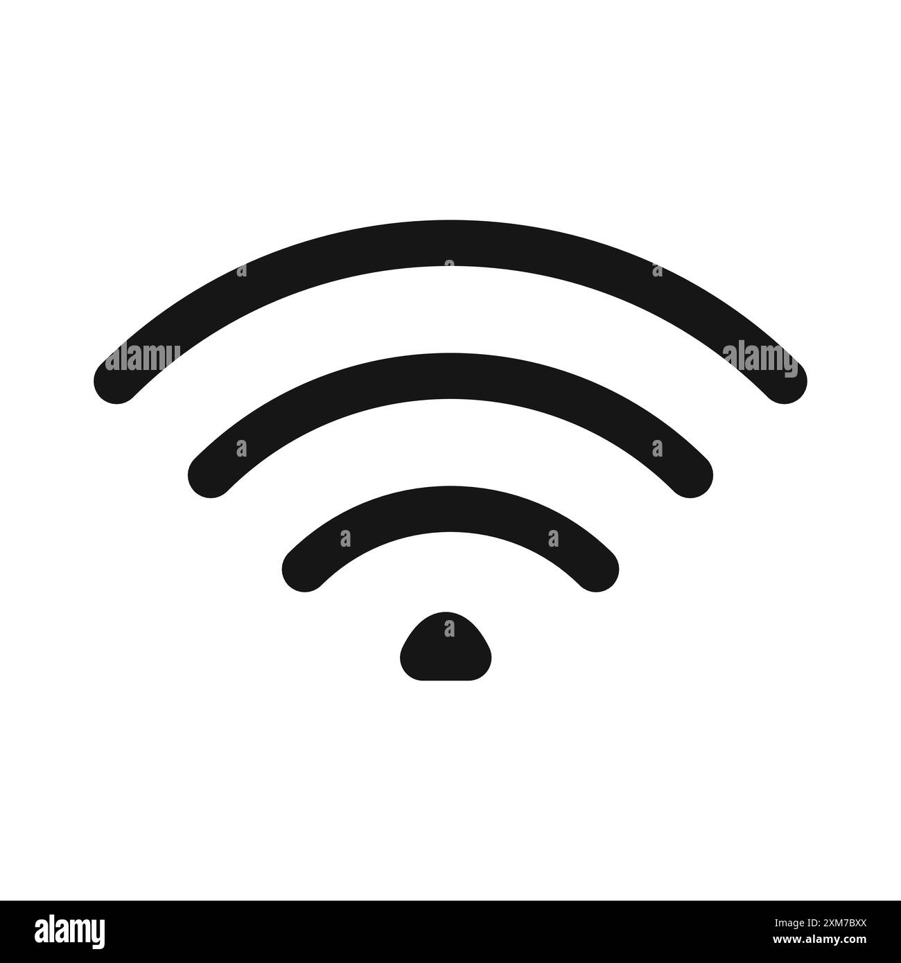 Wifi icon Black line art vector in black and white outline set ...
