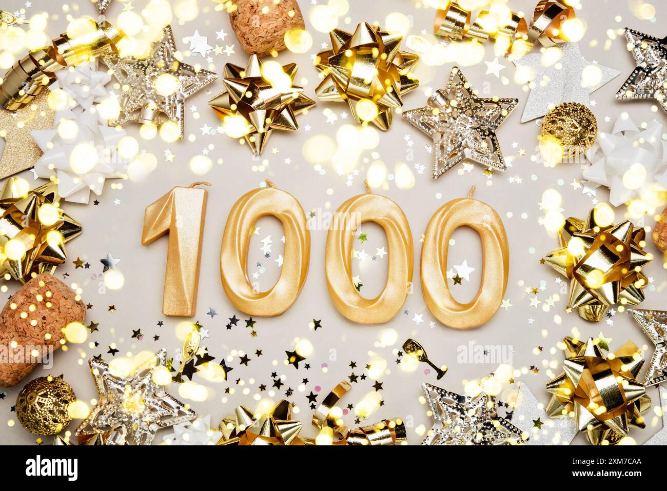 1000 followers card. Template for social networks, blogs. Festive ...