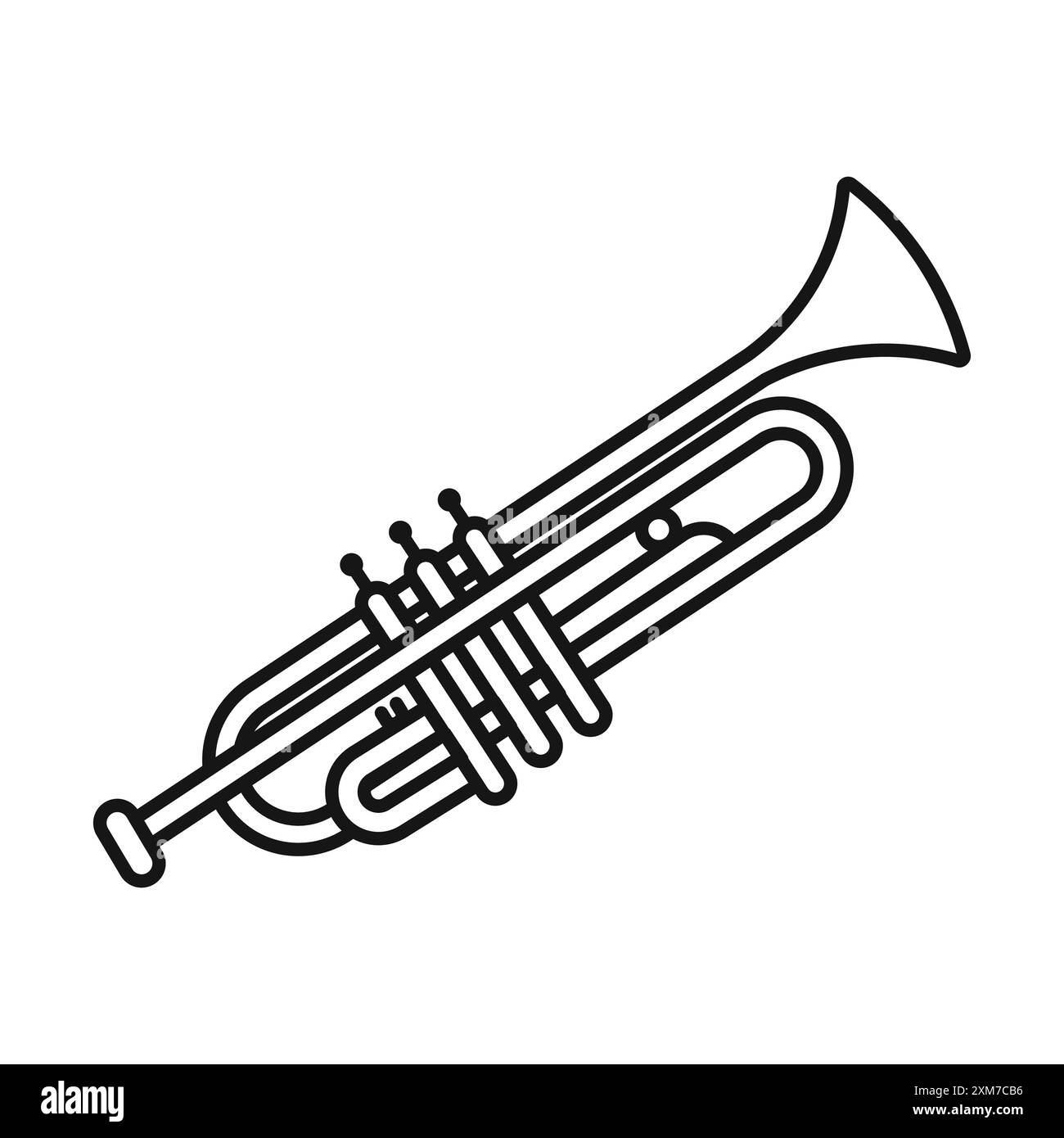 Trumpet clipart Black and White Stock Photos & Images - Alamy