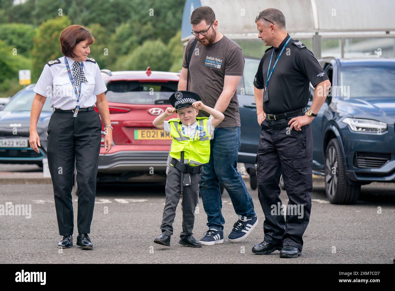 Six-year-old Anthony Green, meets Chief Constable of Police Scotland Jo ...