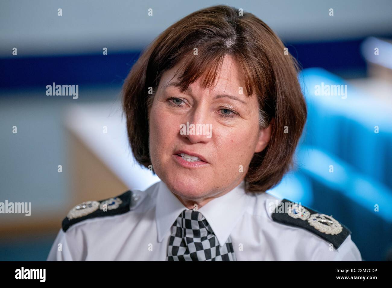Chief Constable of Police Scotland Jo Farrell, at Glenrothes Police ...
