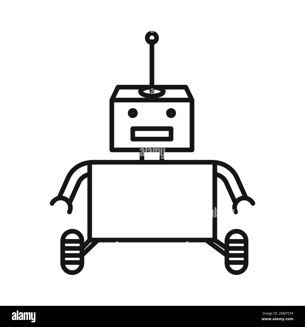 Wheels robot icon Black line art vector in black and white outline set ...