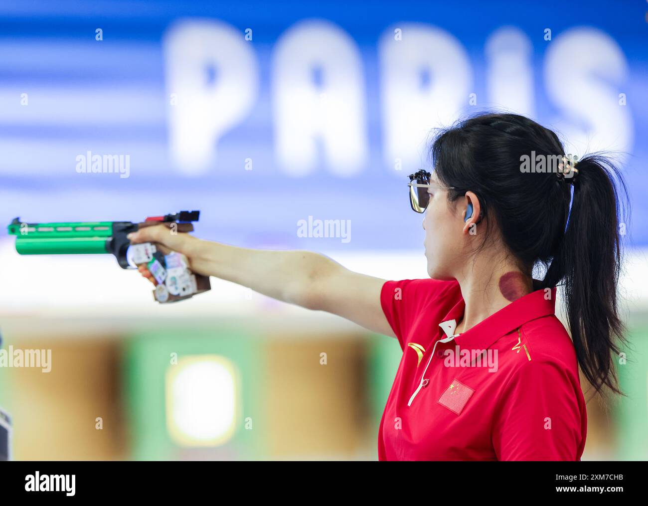 Chateauroux, France. 26th July, 2024. Li Xue of China attends a ...