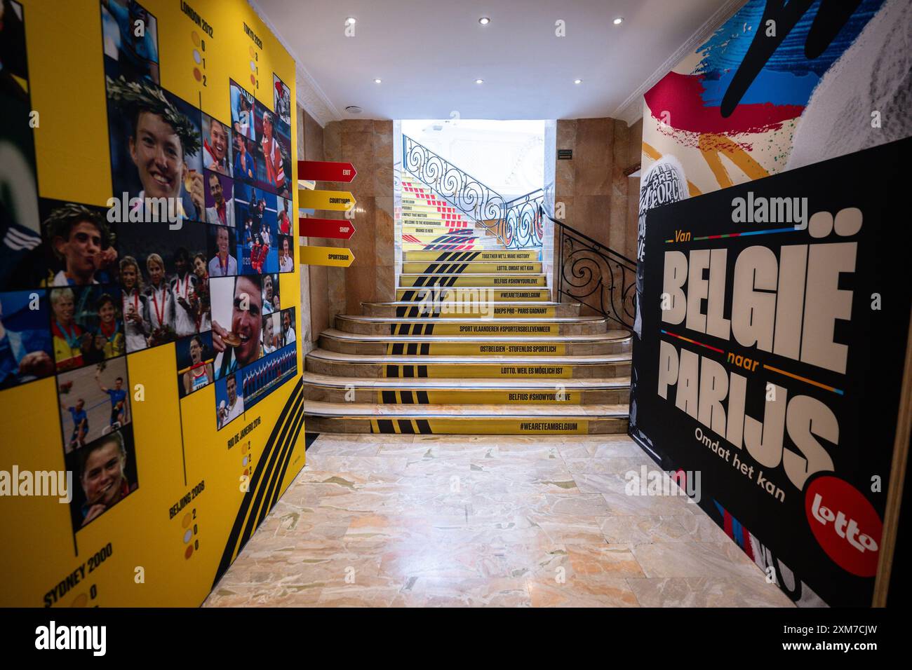 Paris, France. 26th July, 2024. The interior of Lotto Belgium House is ...