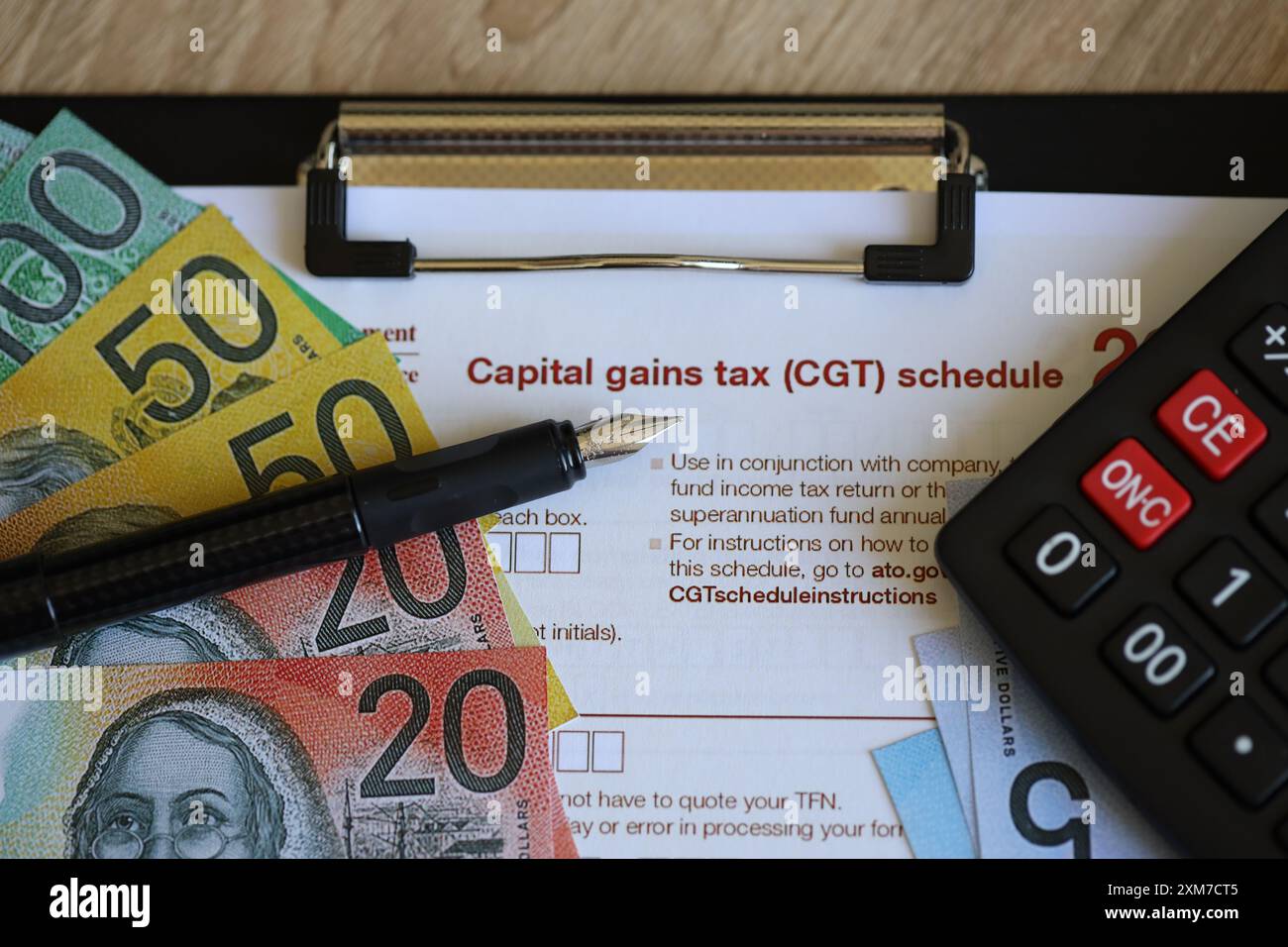 KYIV, UKRAINE - JULY 10, 2024 Australian Capital Gains Tax CGT Schedule ...