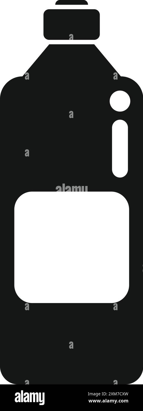 Black bottle icon showing blank label for branding and design Stock ...