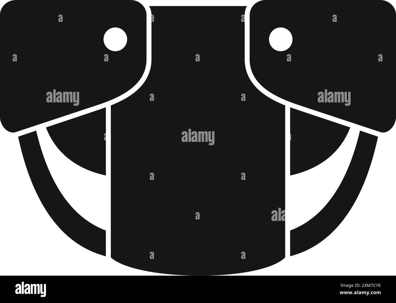 Baby diaper protecting from leak icon in simple style on a white ...