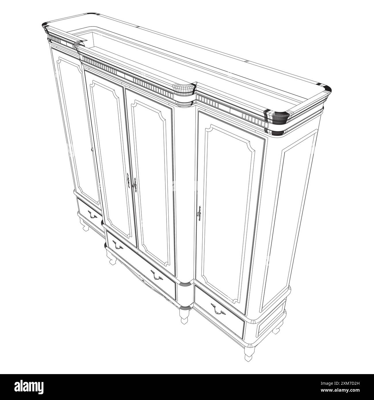 3d wooden dresser Stock Vector Images - Alamy