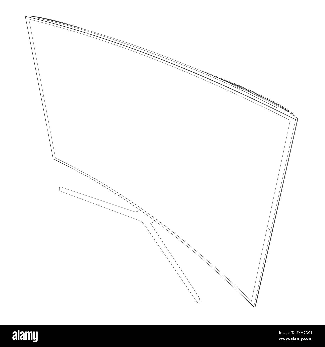 TV contour vector illustration. Icon for design. Easily editable Stock ...