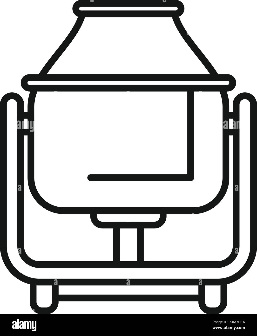 Concrete mixer mixing cement for construction works on building site ...