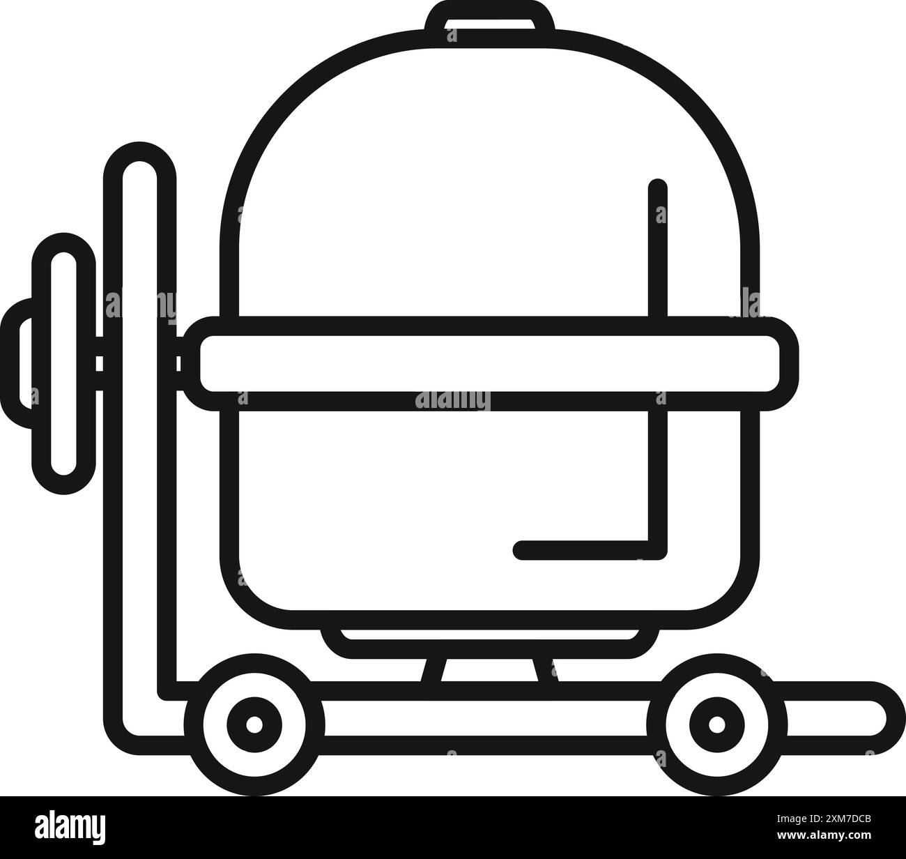 Mobile concrete mixer is standing ready for use on a construction site ...