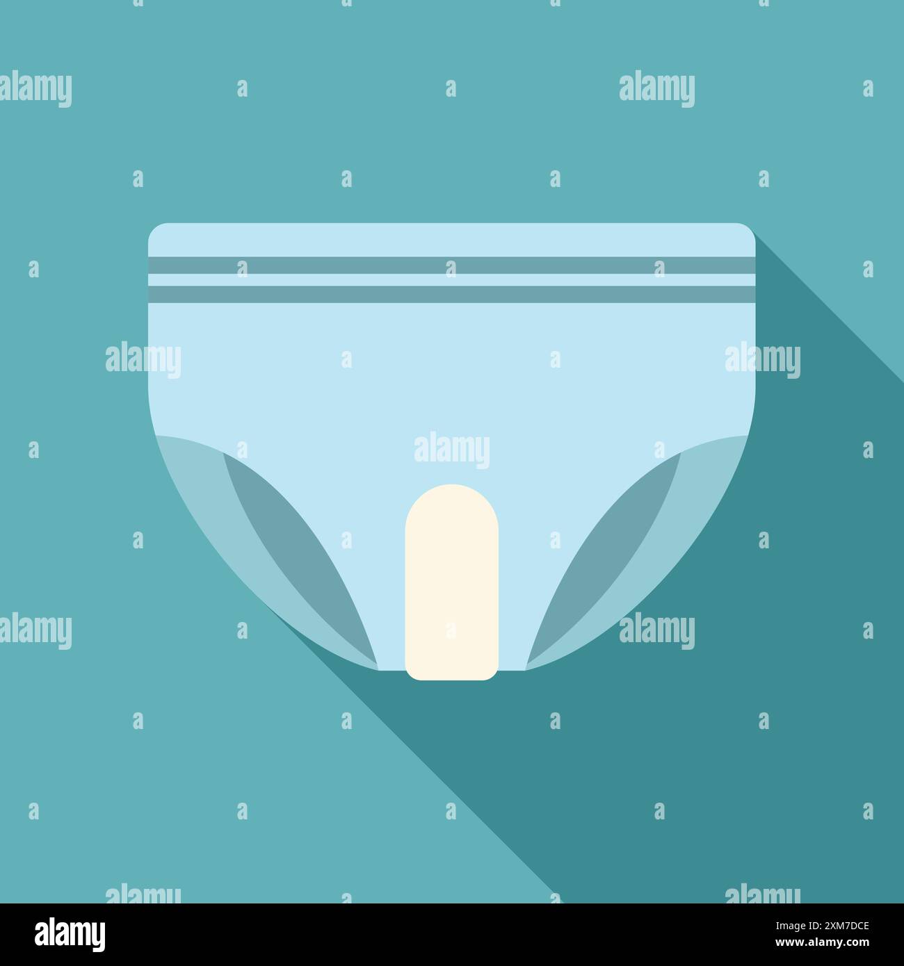 Minimalist illustration of a baby diaper, representing childcare and ...