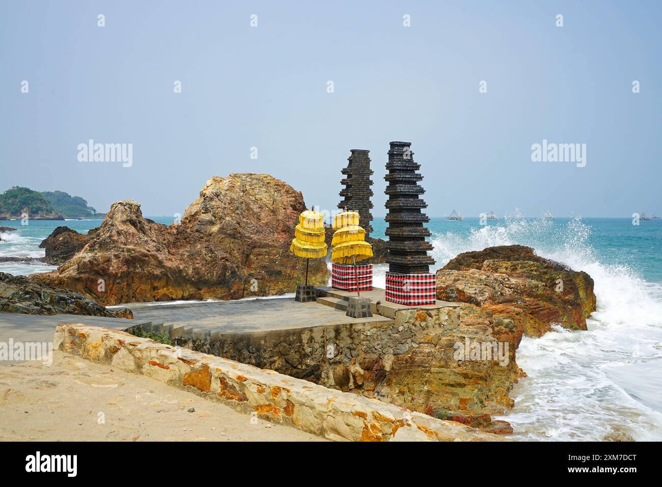 Pantai Marina Beach, Kalianda, Lampung, Sumatera, Indonesia Stock Photo ...