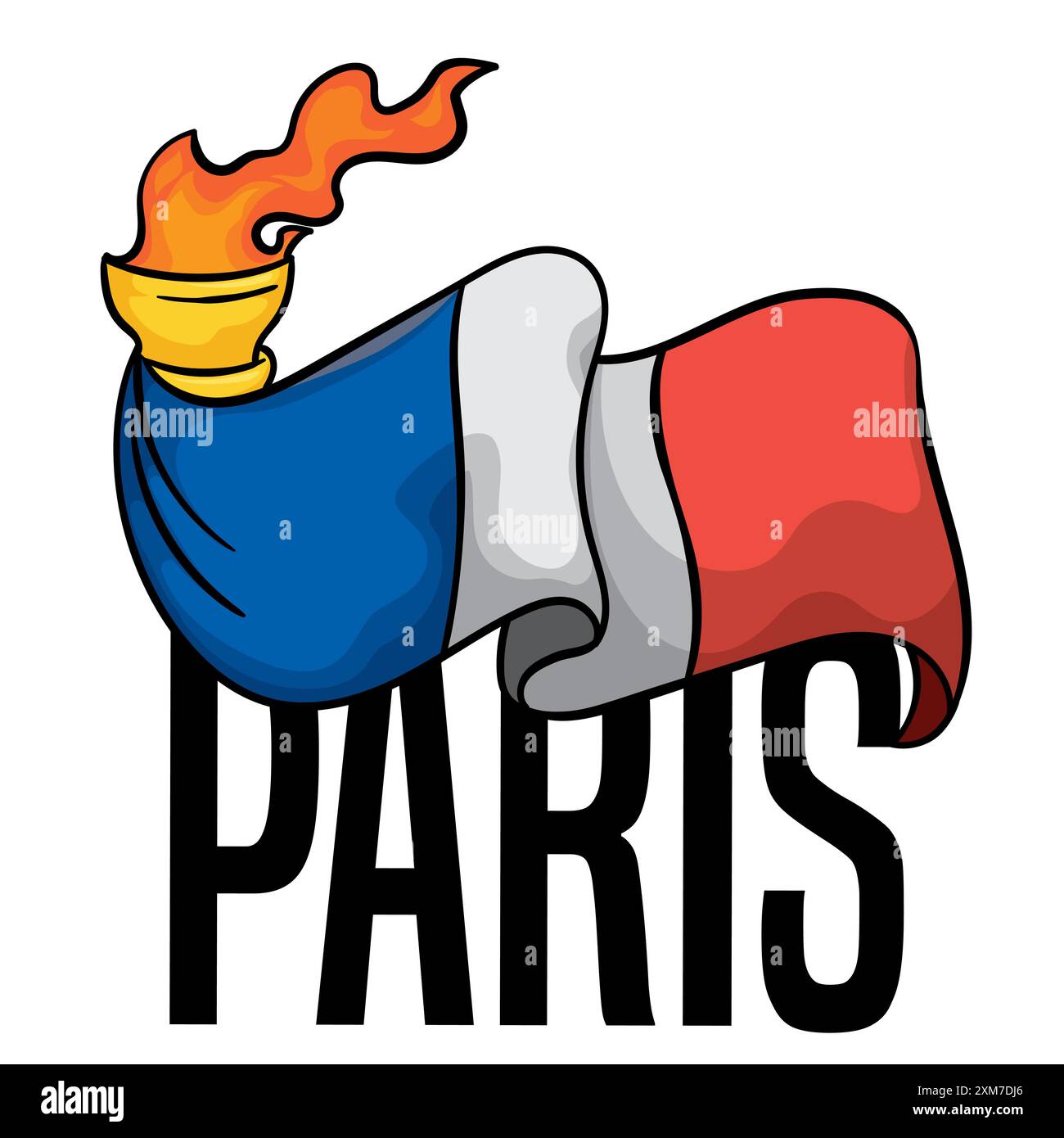 French flag waving over blue Stock Vector Images - Alamy