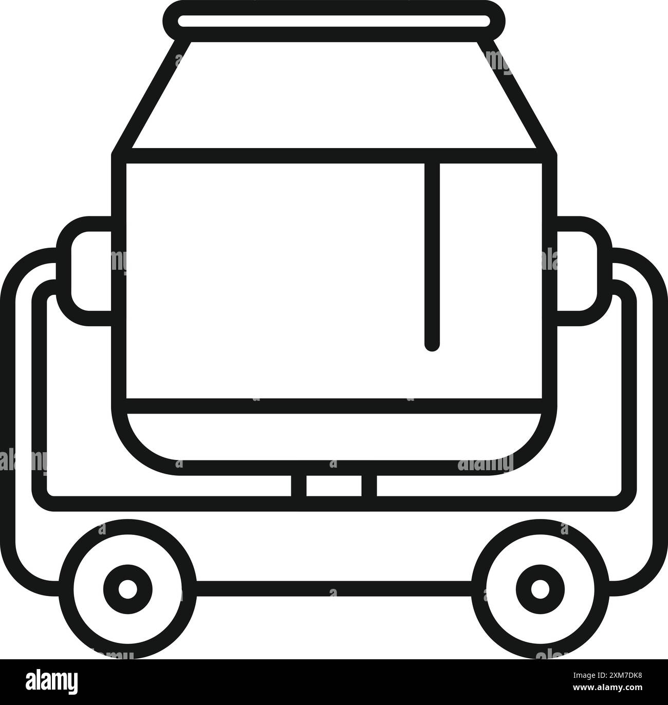 Concrete mixer mixing cement for building construction project icon ...