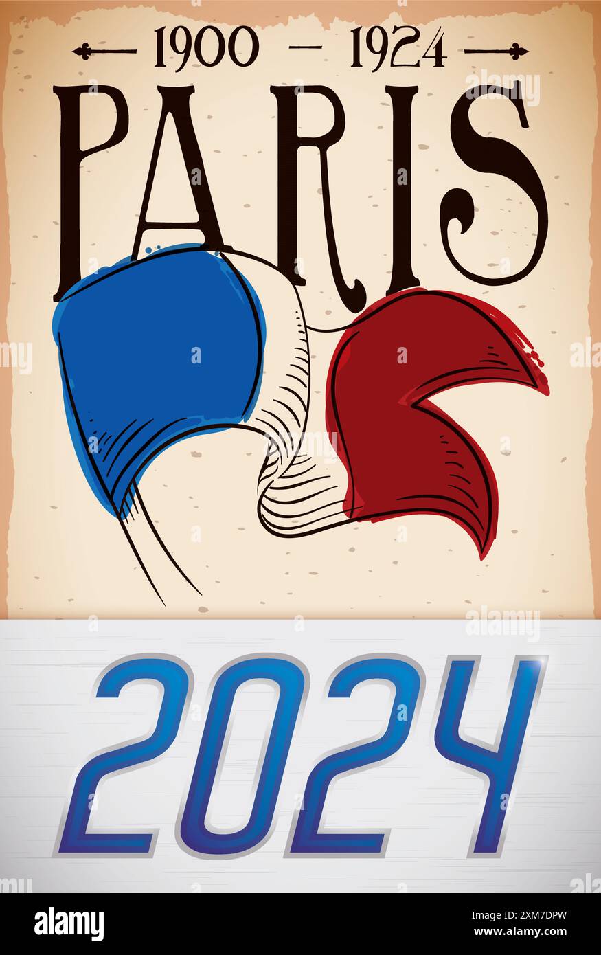 Commemorative design of the centenary of the French Summer Games with ...