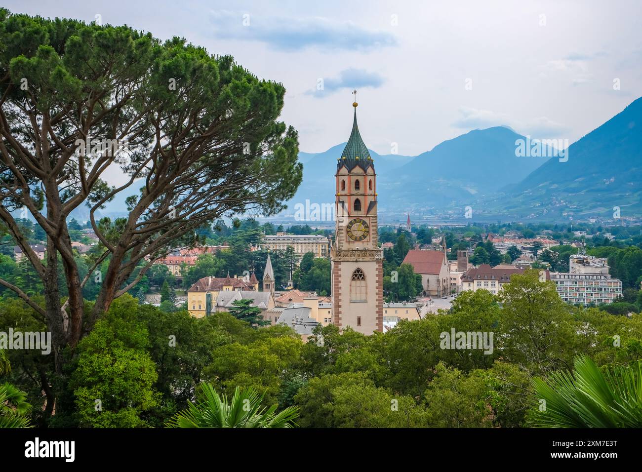 Merano, South Tyrol, Italy - View from the Tappeinerweg towards the ...