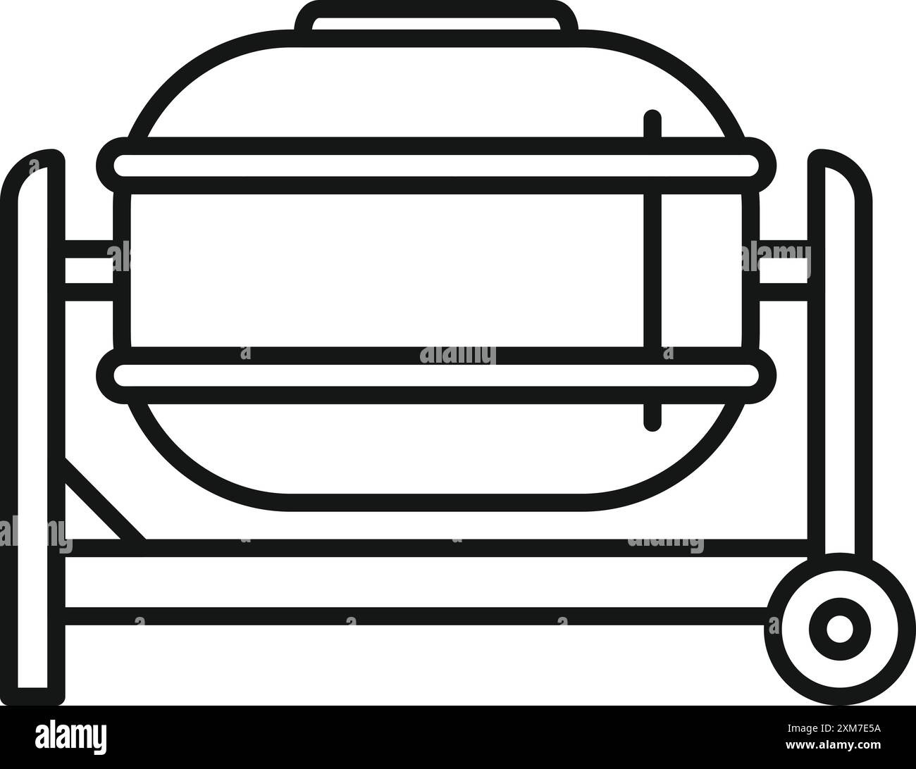 Barbecue meat on grill brazier Stock Vector Images - Alamy