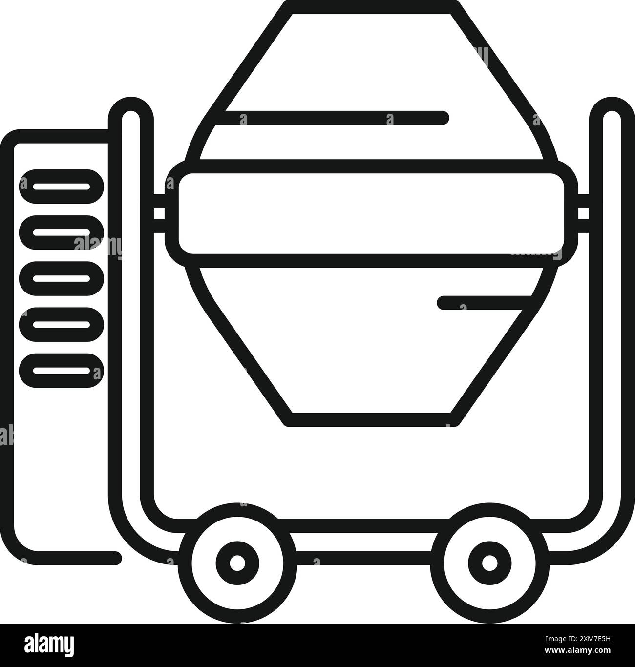 Portable concrete mixer machine Stock Vector Images - Alamy