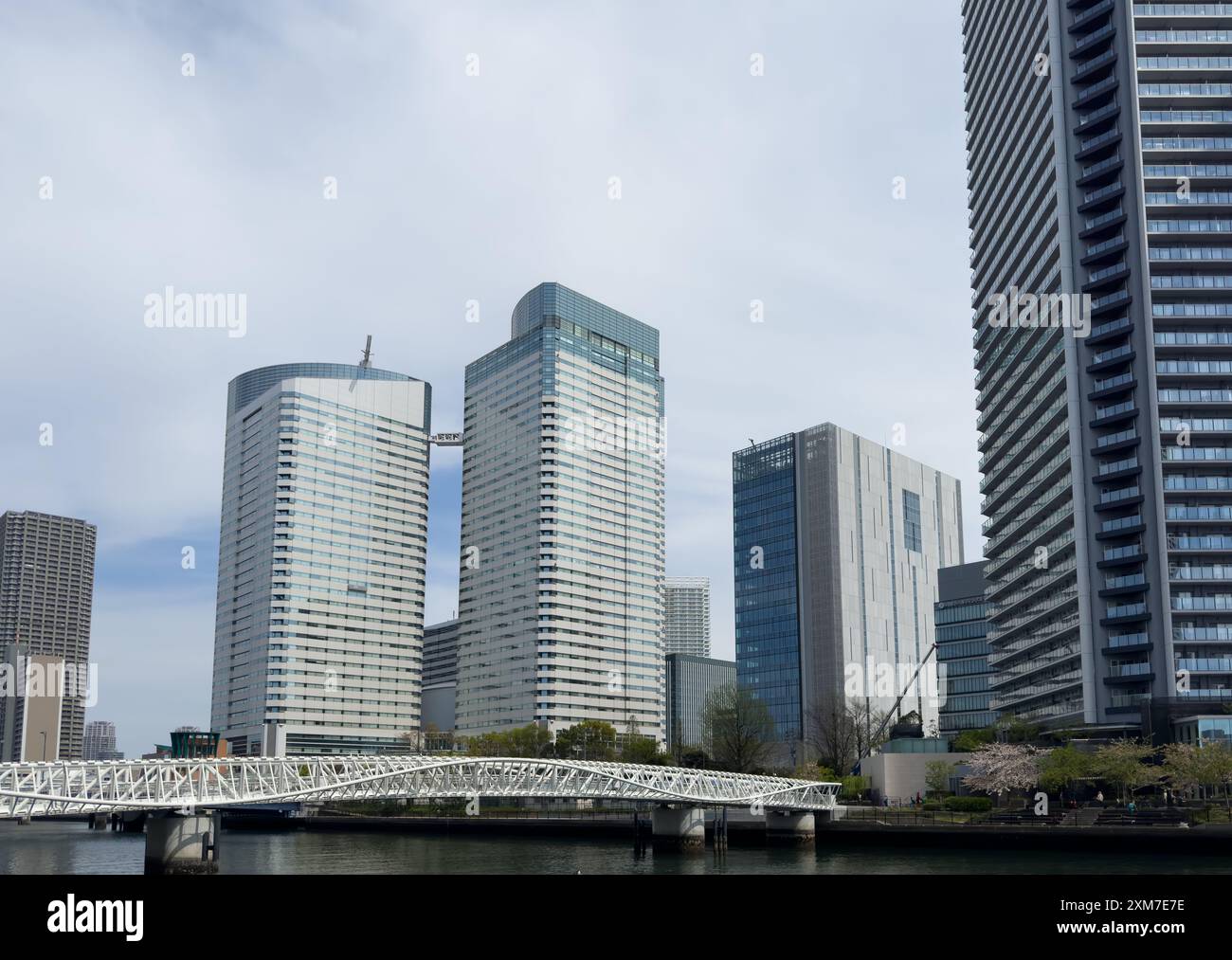 Tokyo city skyscrapers, Japan. Modern high rise apartment and office ...