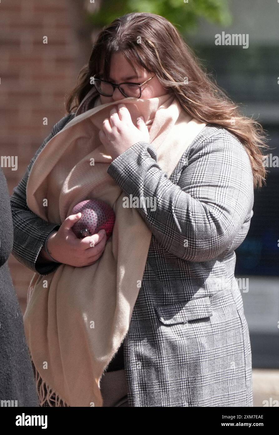 Prison employee Kelsey Calvert, 28, arrives at Teesside Crown Court ...