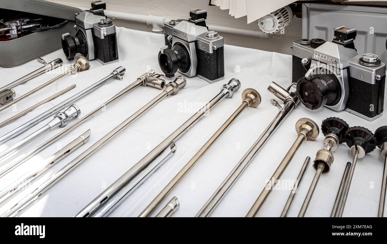 Small museum of medical instruments, devices and tools used by doctors ...