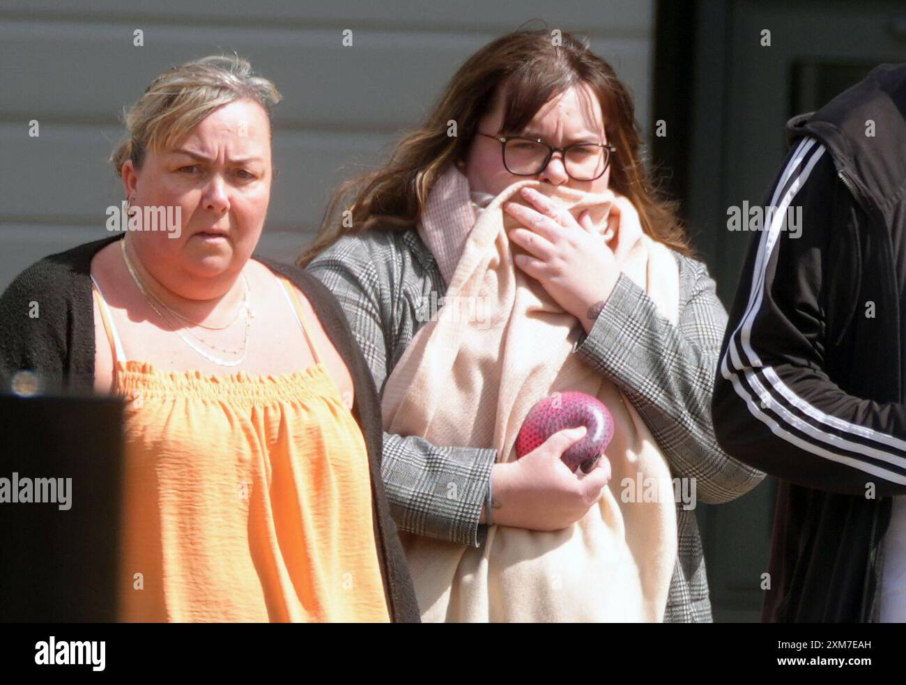 Prison employee Kelsey Calvert (right), 28, arrives at Teesside Crown ...