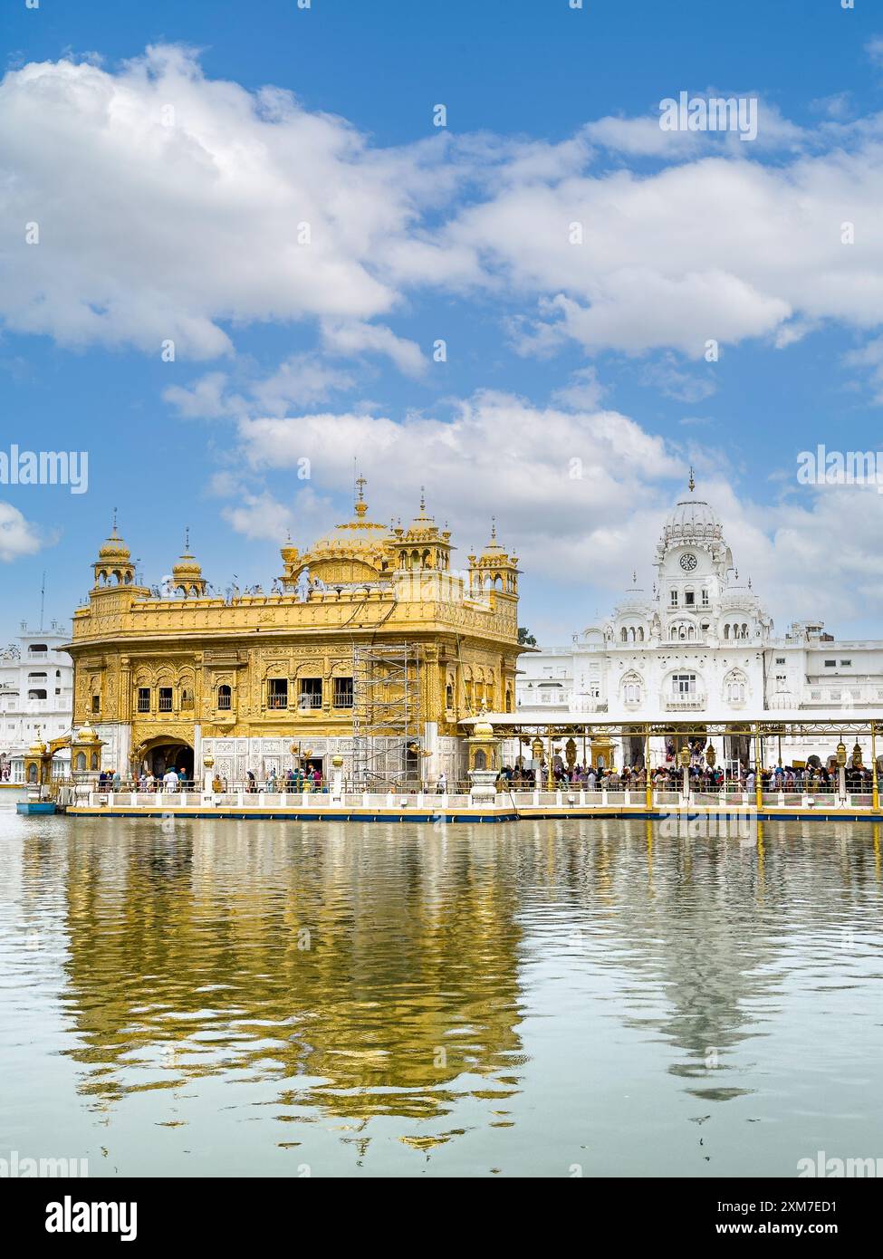 The Golden Temple in Amritsar, Punjab is a gurdwara rebuilt in 1984 and ...