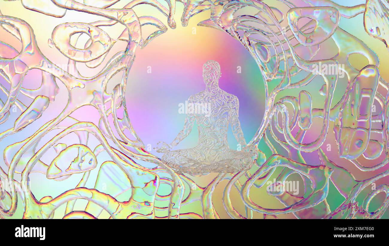 3d illustration deep transformation of consciousness and perception ...