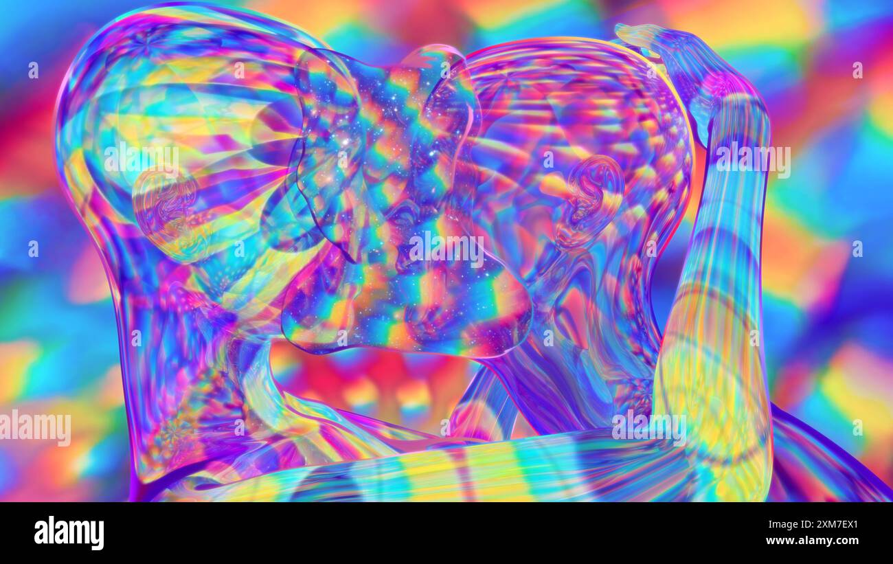 3d illustration astral way of joint experience cognition of sensory ...