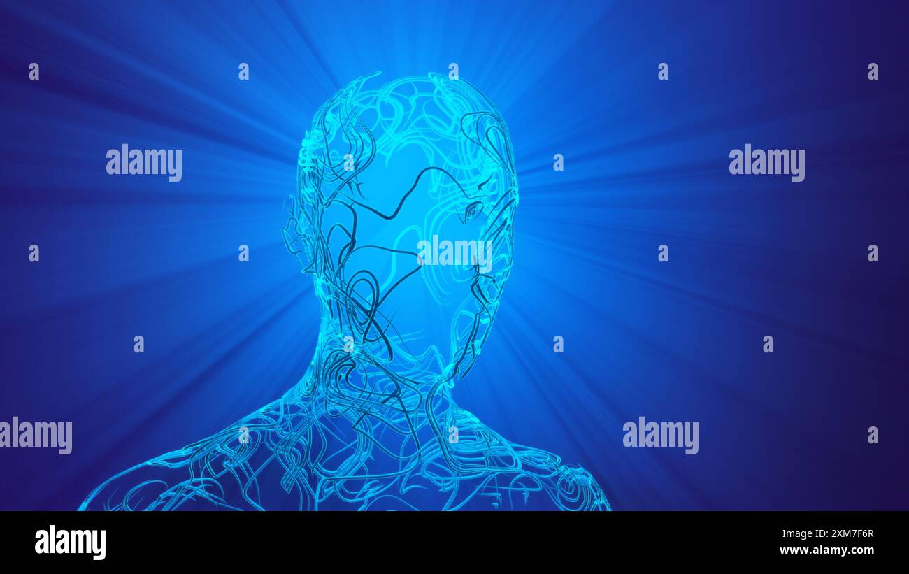 3d illustration branches of the body entwine the realized consciousness ...