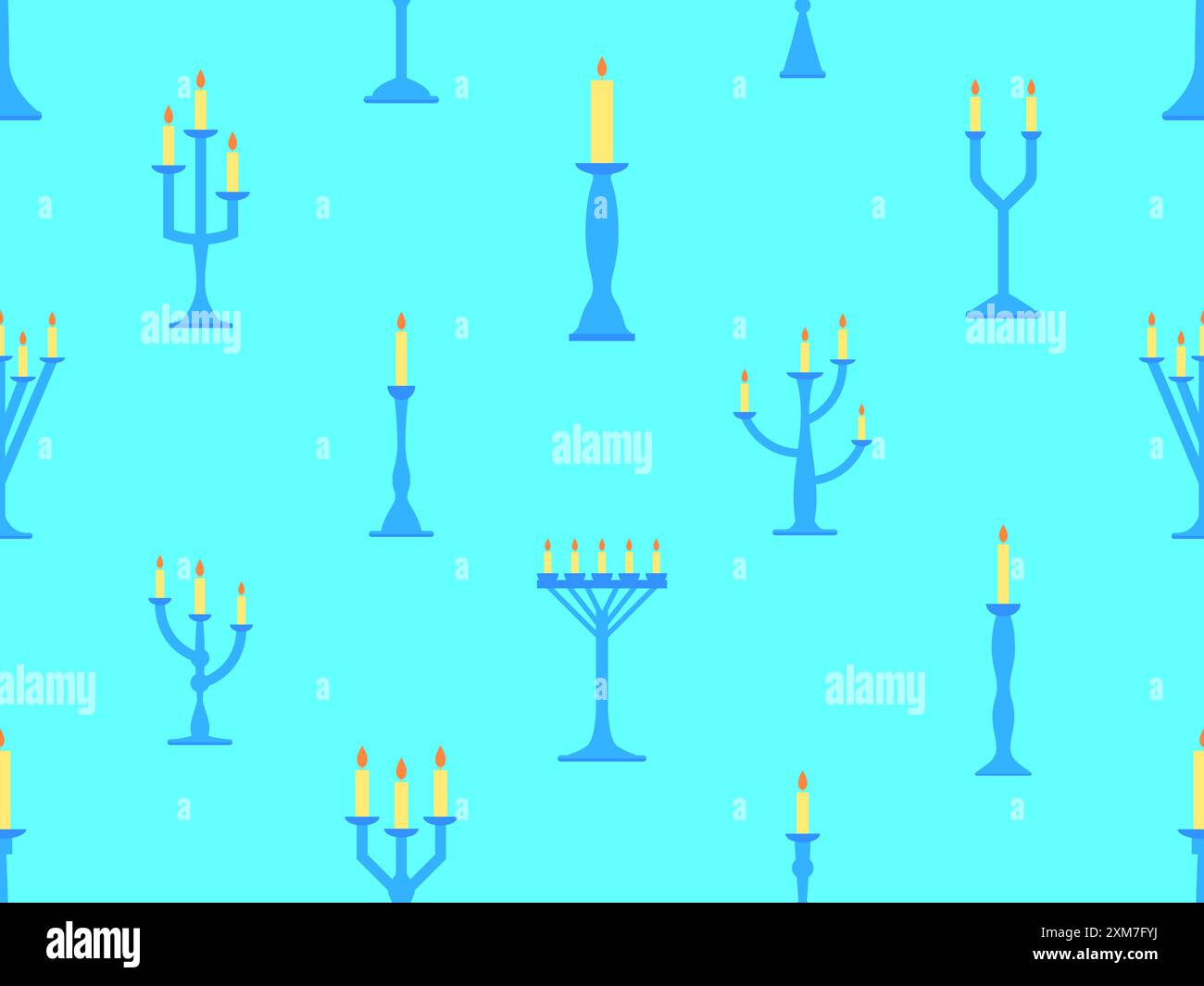 Seamless pattern with candlesticks in a minimalist style. Candlestick ...