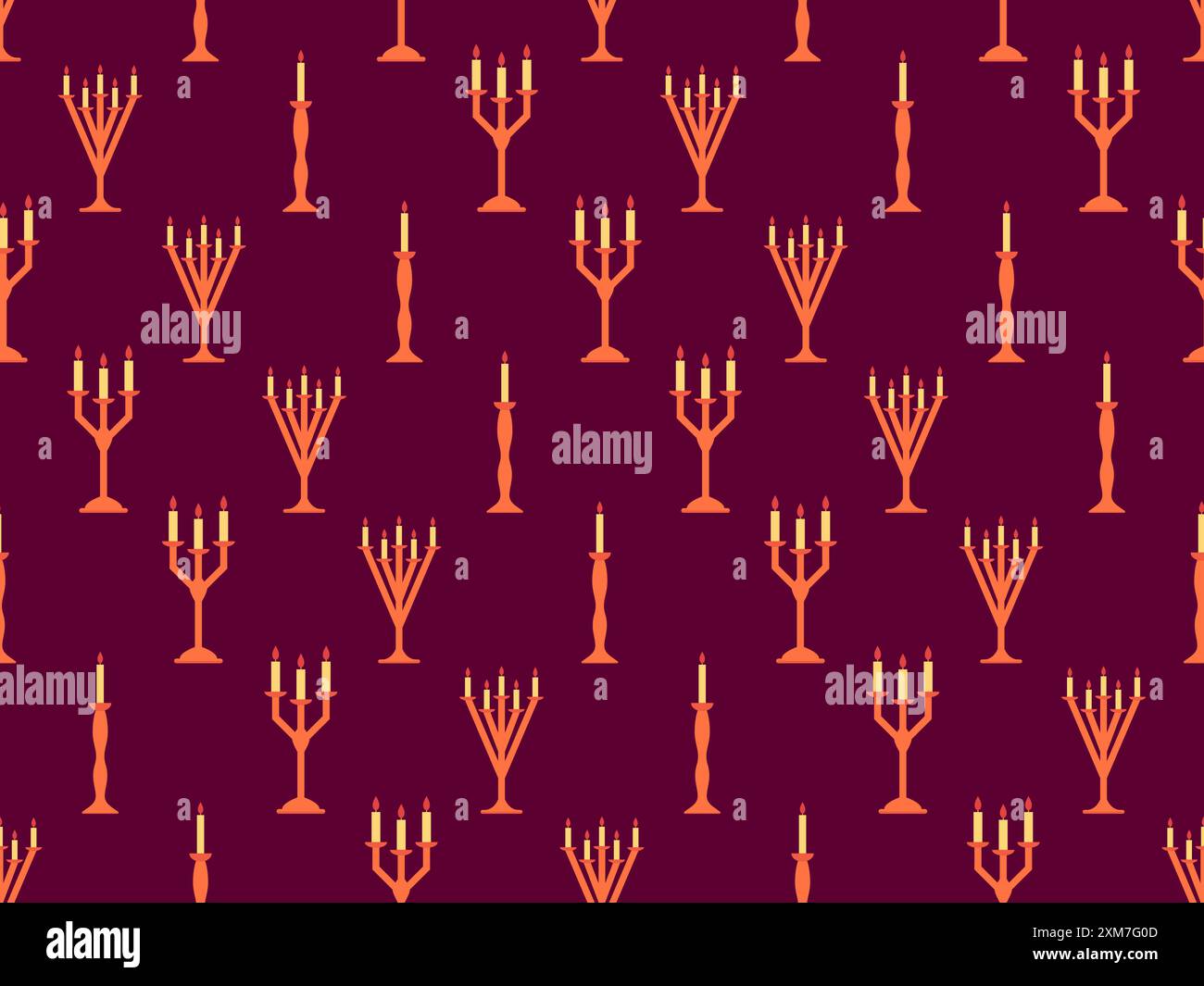 Seamless pattern with candlesticks in a minimalist style. Candlestick ...