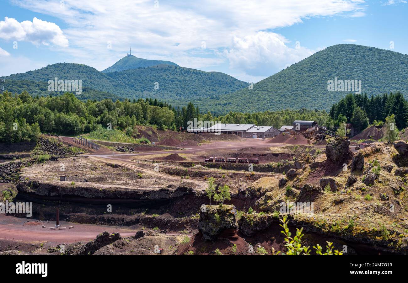 Interior of the french volcano Lemptégy, formely used as a quarry ...