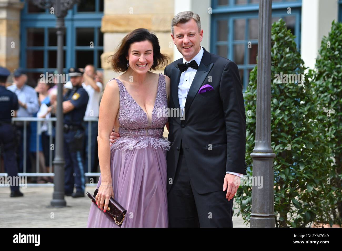 Dorothee Baer mit Ehemann Oliver Baer. Eroeffnung der Bayreuther Richard Wagner Festspiele 2024 ...